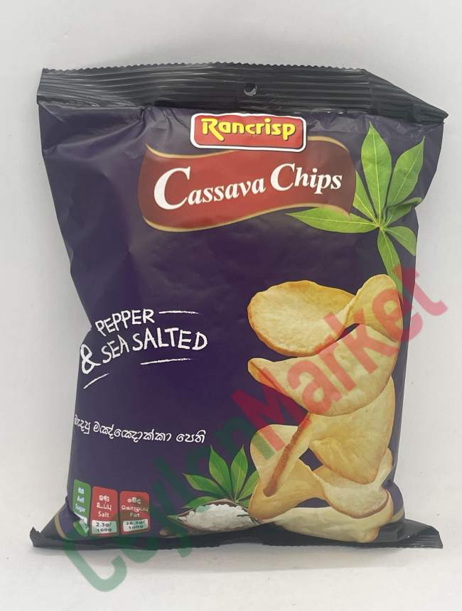 RANCRISP CASSAVA CHIPS SALT AND PEPPER 100G - Ceylon Products Online